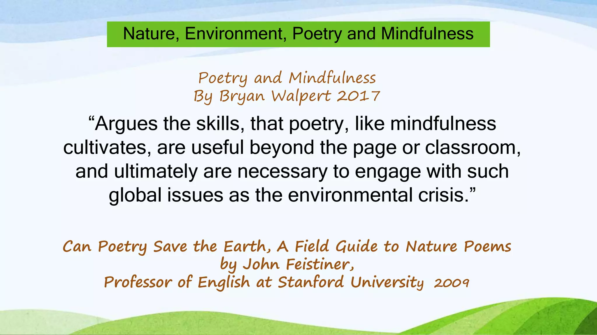 Global Environmental Mindfulness Experience | PPTX