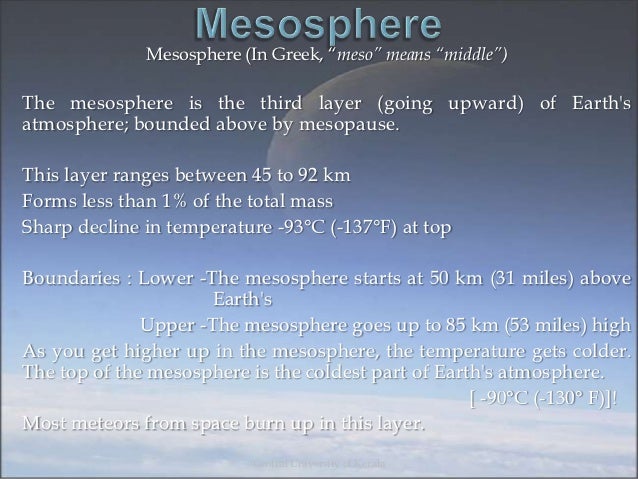 Mesosphere Facts