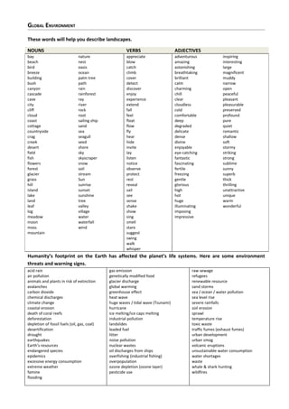 Global environment glossary[1] | PDF