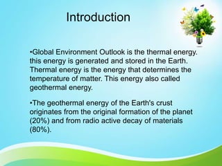 Global environment outlook:the thermal power energy | PPTX | Power and ...