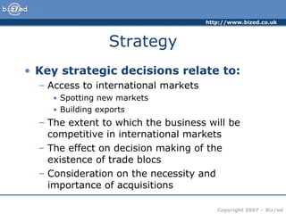 Global factors influencing business | PPT