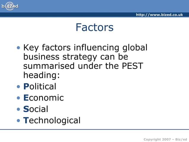 Global factors influencing business | PPT