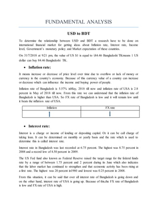 Technical & Fundamental Analysis of USD/BDT | DOCX