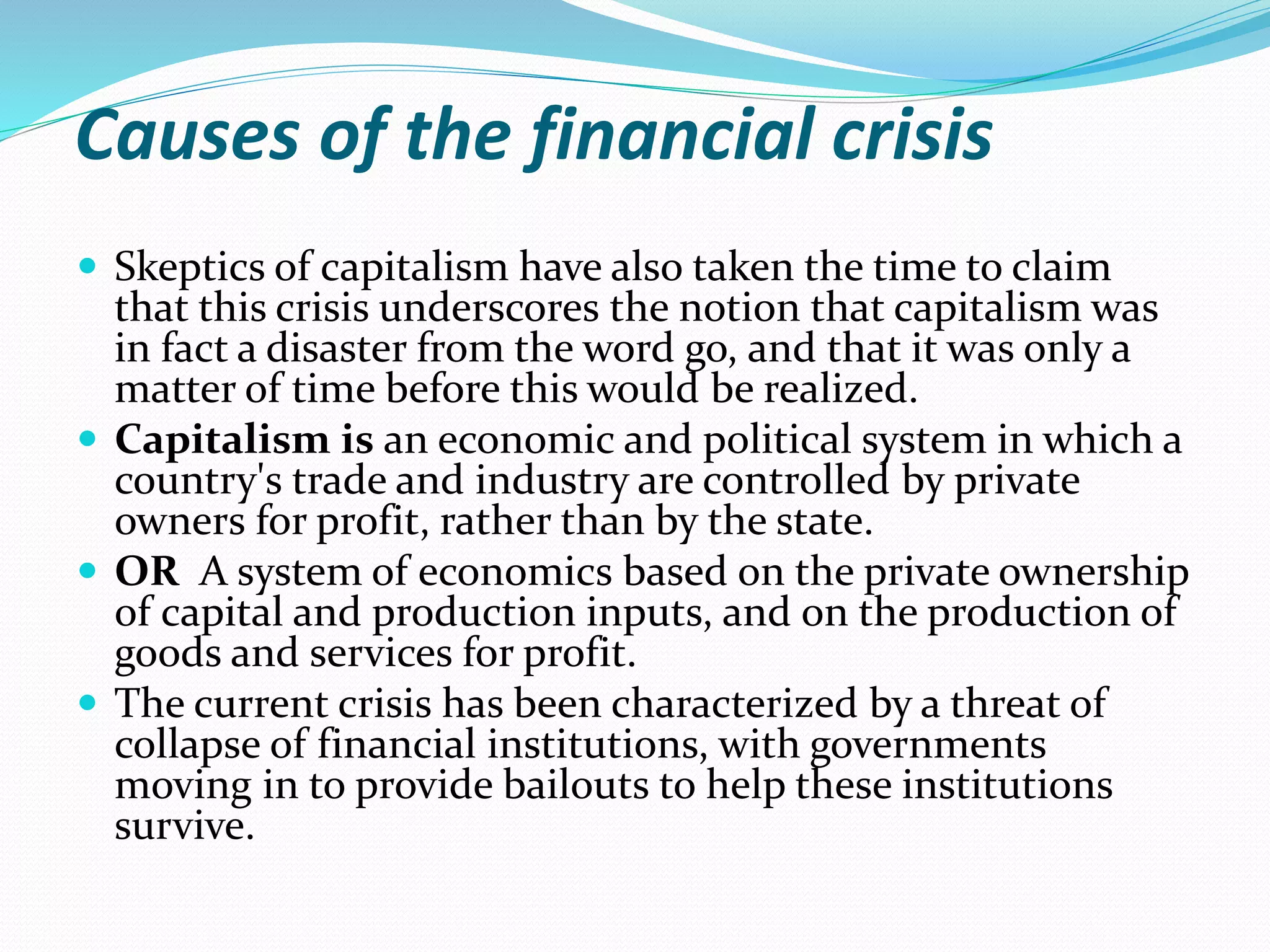 Global financial crisis | PPTX