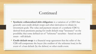 Global financial crisis | PPTX