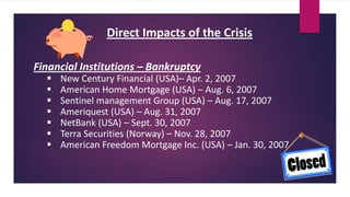 Global financial crisis 2008 | PDF