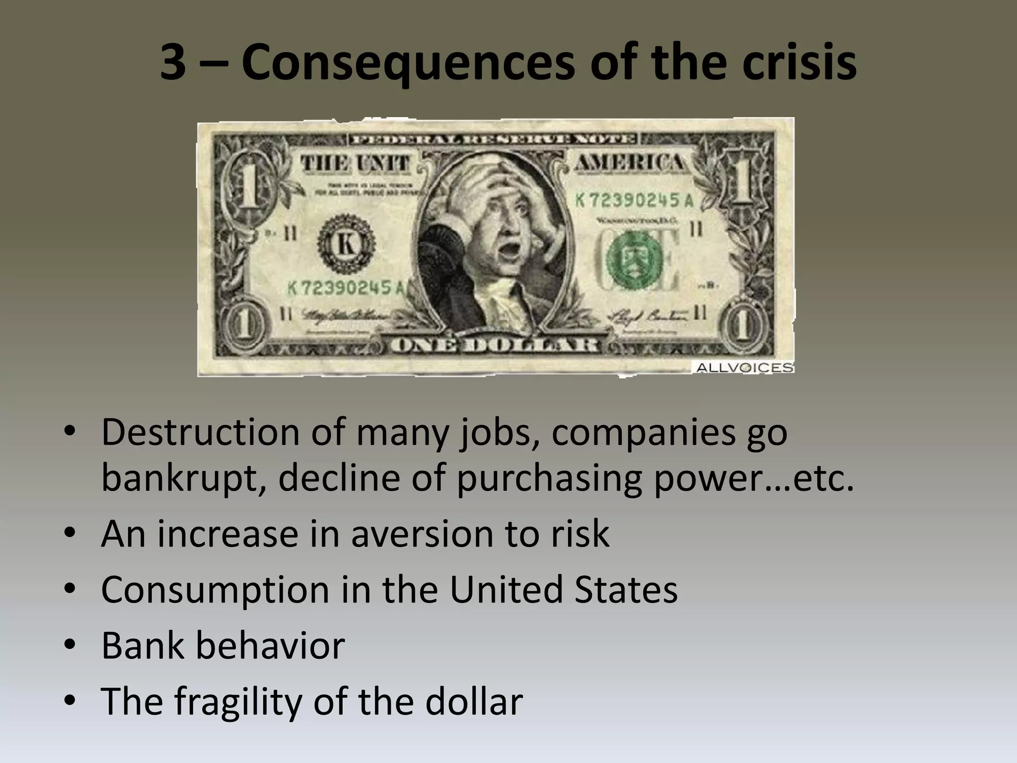 Global financial crisis and its consequences | PPT