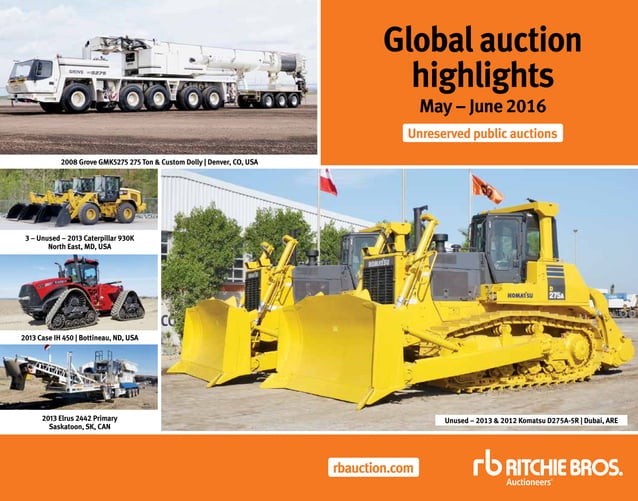 Ritchie Bros. auction highlights - May & Jun 2016 | PPT