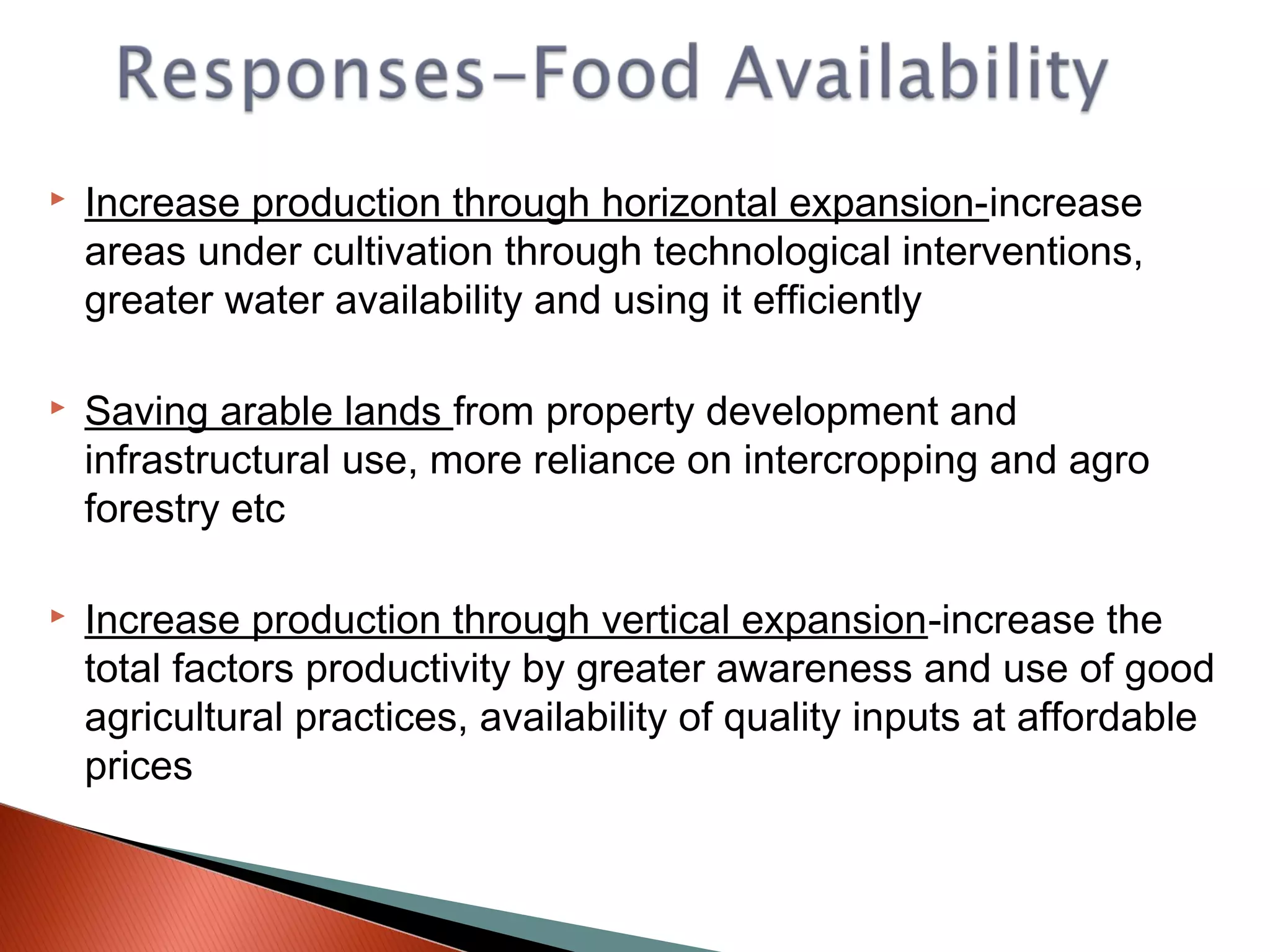 Global Food Security: Challenges and Response | PPT