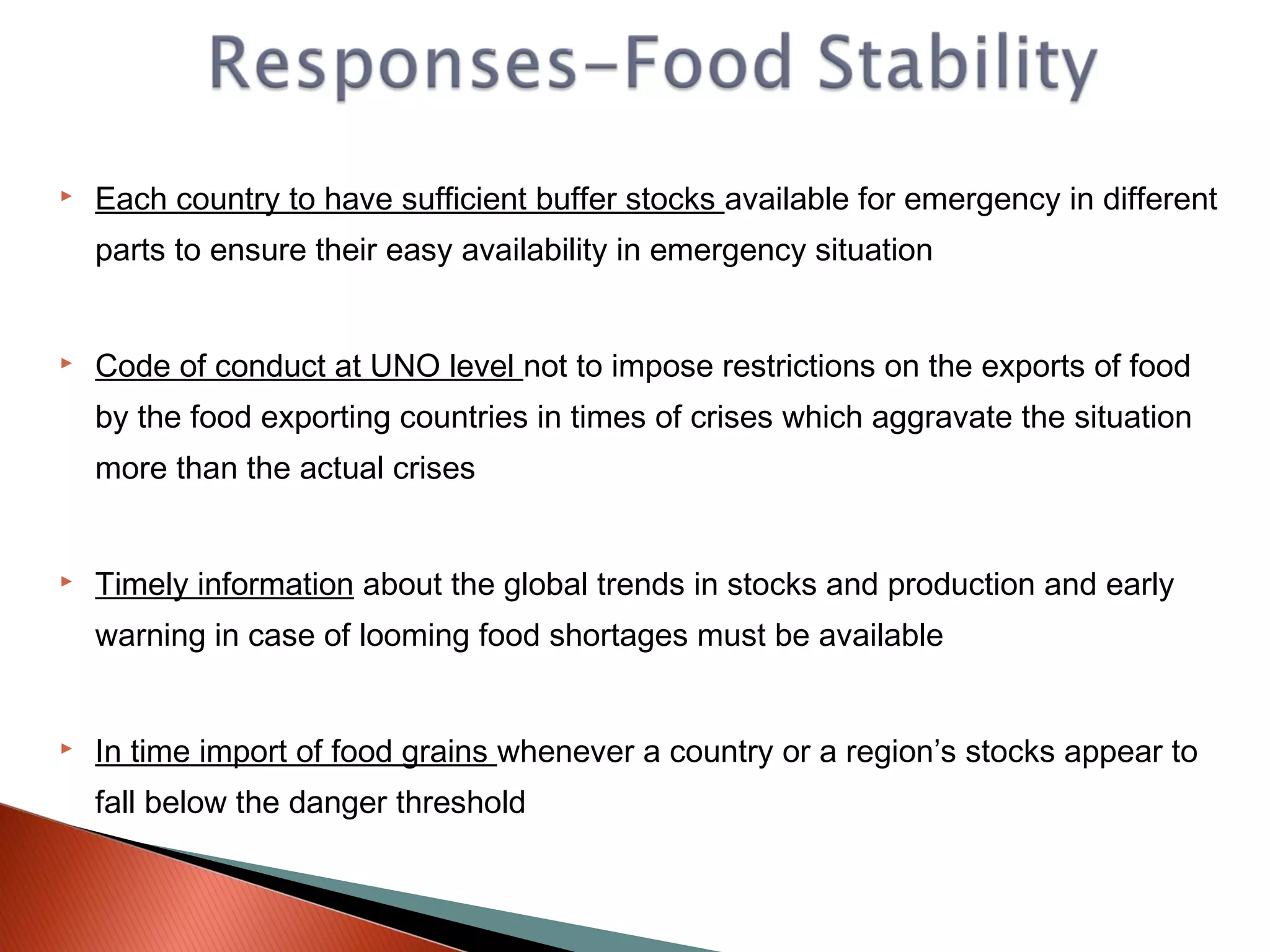 Global Food Security: Challenges and Response | PPT