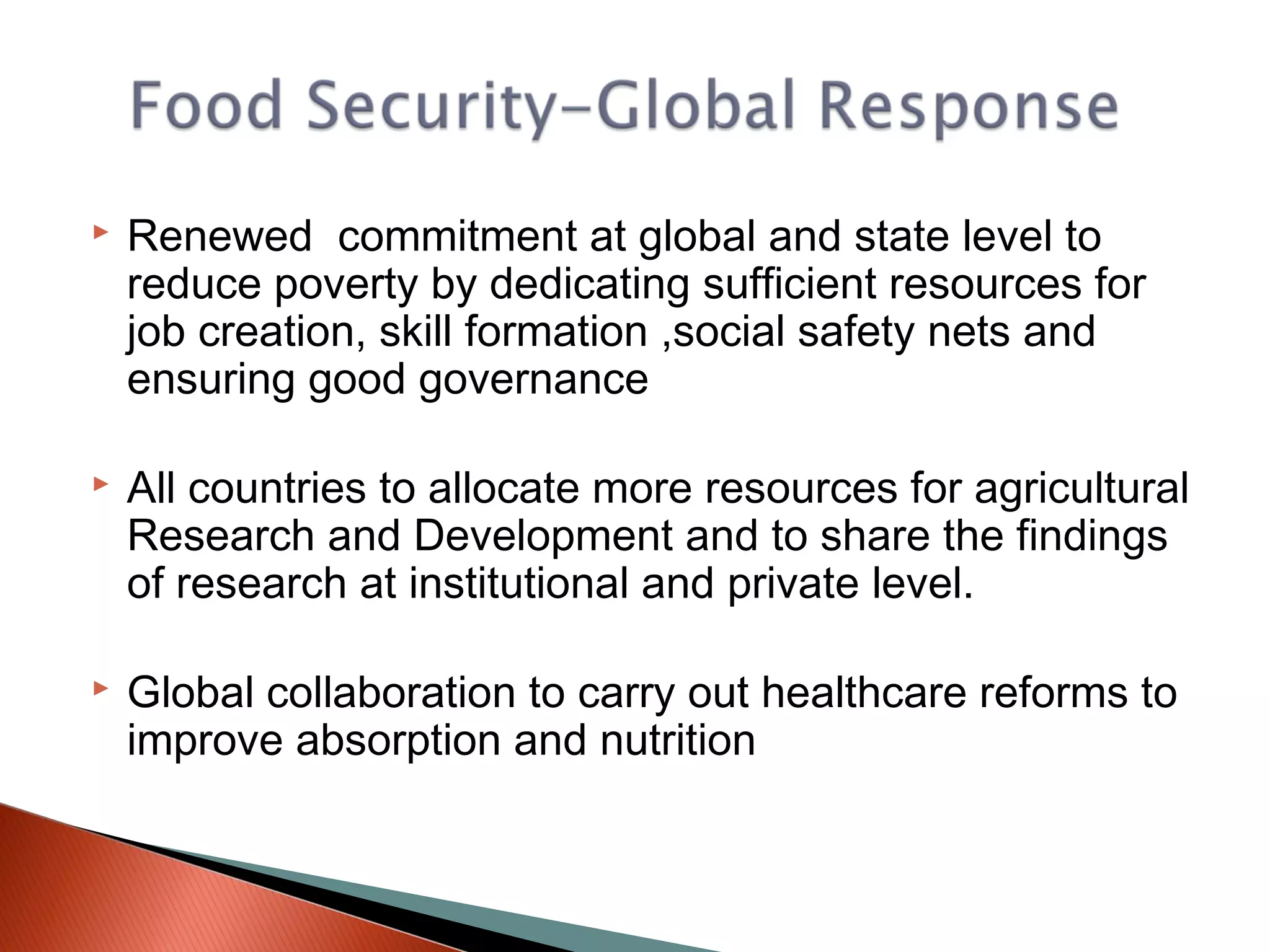 Global Food Security: Challenges and Response | PPT
