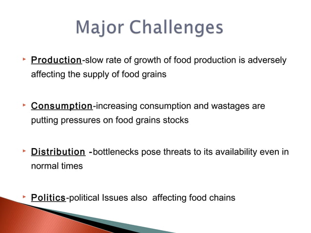 Global Food Security: Challenges and Response | PPT | Agriculture ...