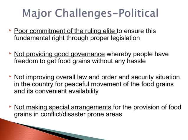 Global Food Security: Challenges and Response | PPT | Agriculture ...