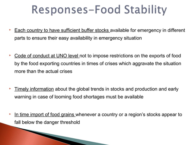 Global Food Security: Challenges and Response | PPT | Agriculture ...