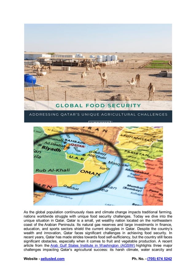 Global Food Security: Addressing Qatars Unique Agricultural Challenges ...