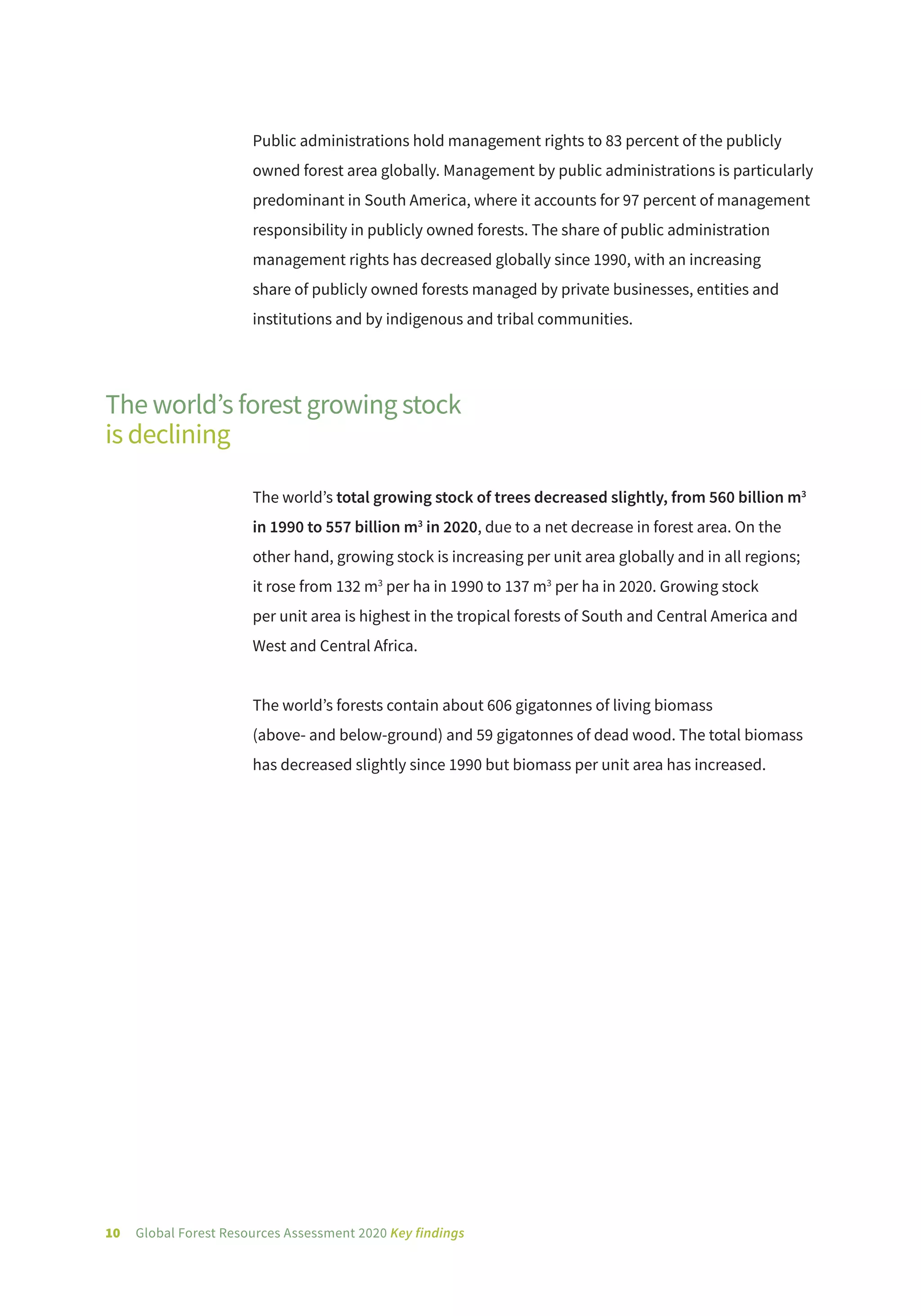 Global forest assessment fao 2020 | PDF