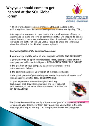 SoL Global Forum Program | PDF