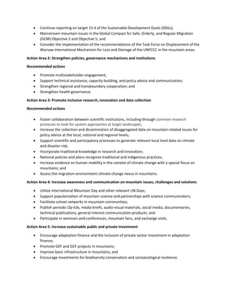 Global framework for the Five Years of Action for the Development of ...