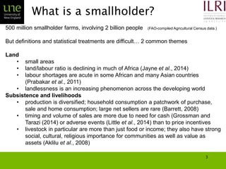 Smallholder agriculture and market engagement | PPT