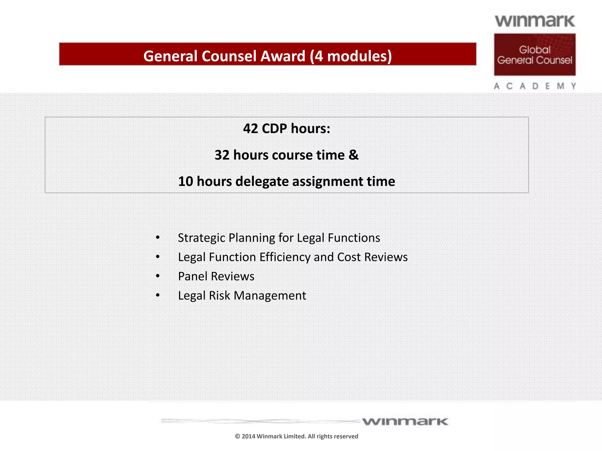 Global General Counsel Academy | PPT
