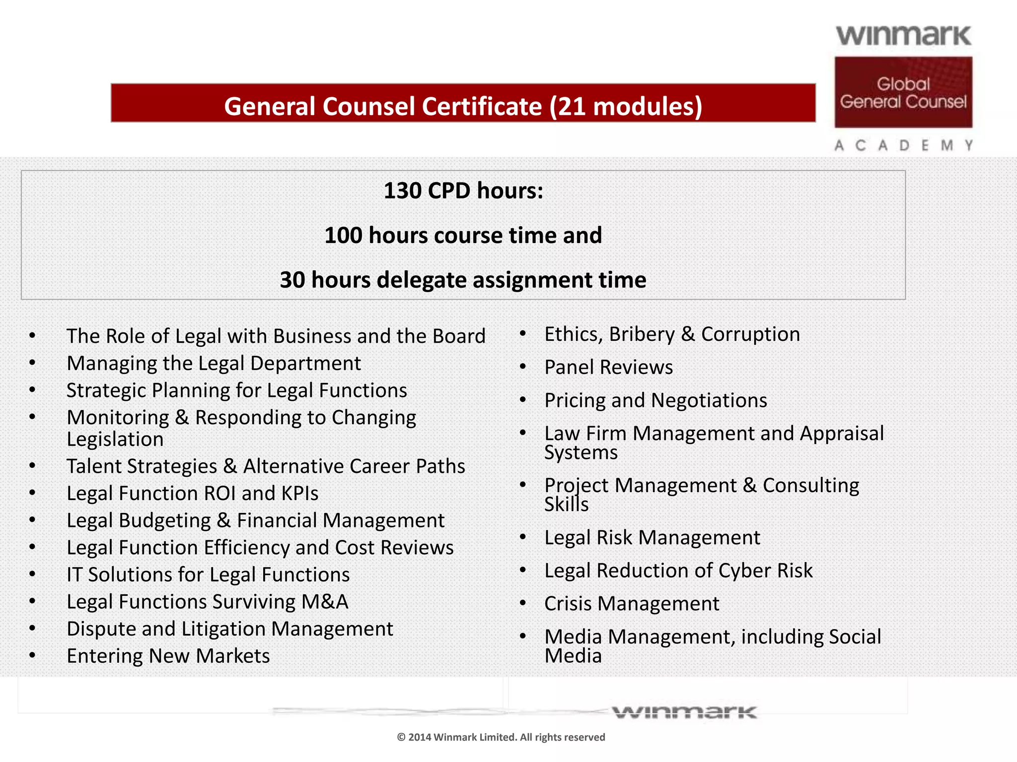 Global General Counsel Academy | PPTX