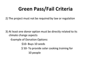 Global giving green scoring assessment | PPT