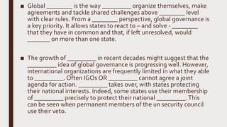 Global governance | PPTX