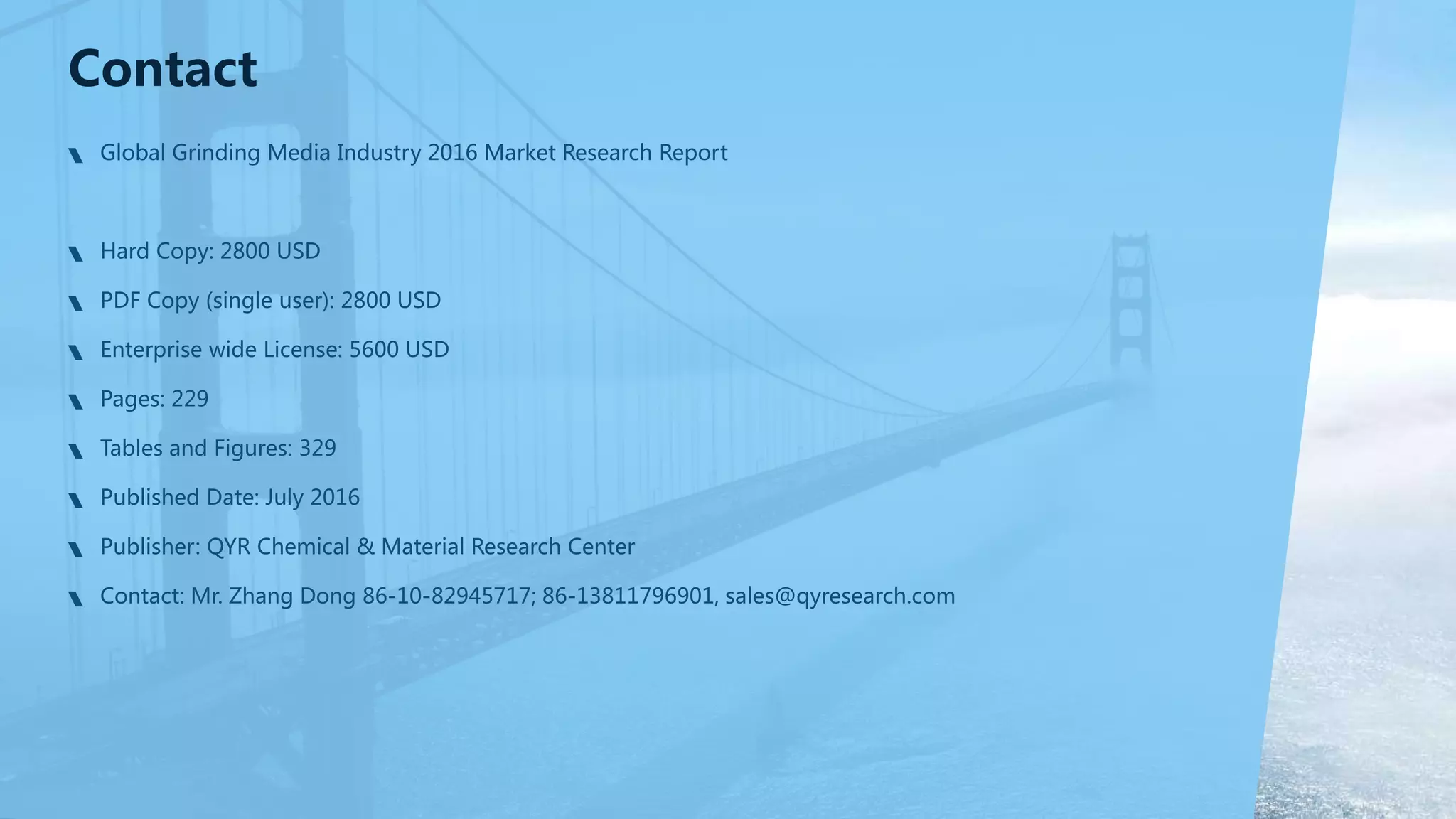 Global grinding media industry sample | PPTX