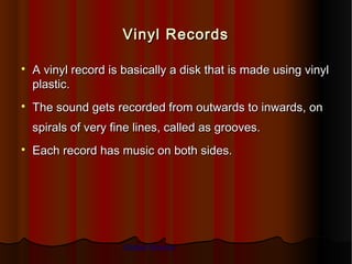 History Of Vinyls | PPT