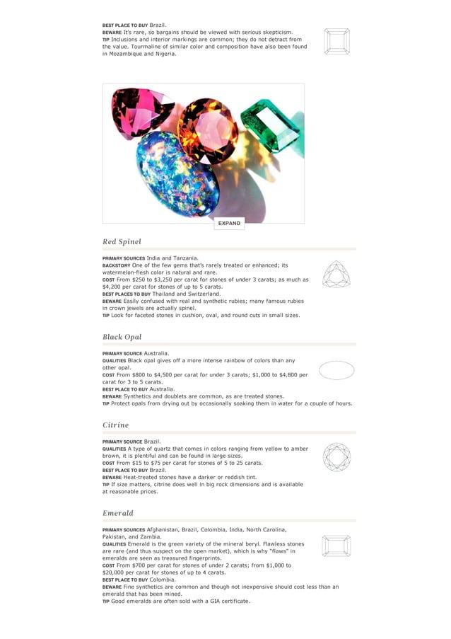 Global guide to gem hunting : shopping & style : condé nast traveler | PDF