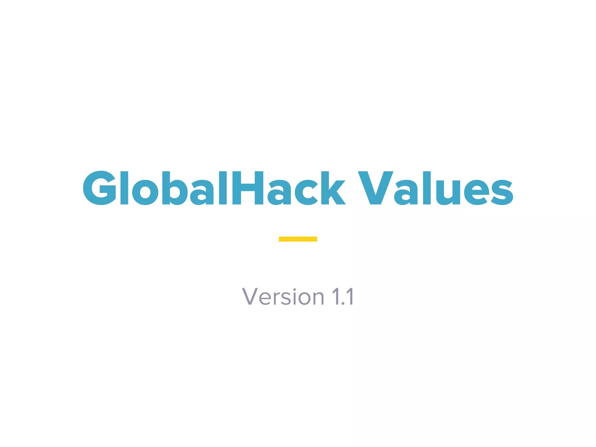 GlobalHack Core Values | PDF