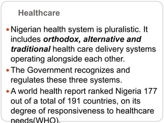 HEALTH SYSTEMS IN NIGERIA | PPTX