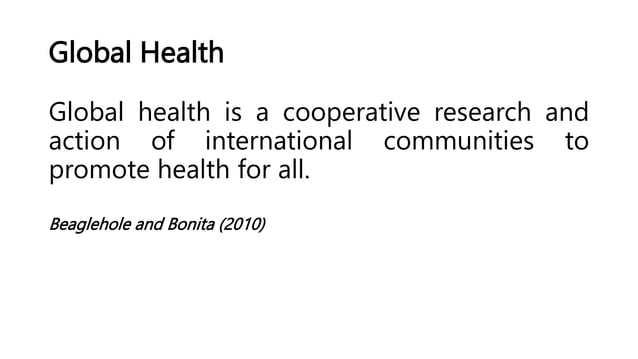 Global Health and the Millenium Development Goals.pptx