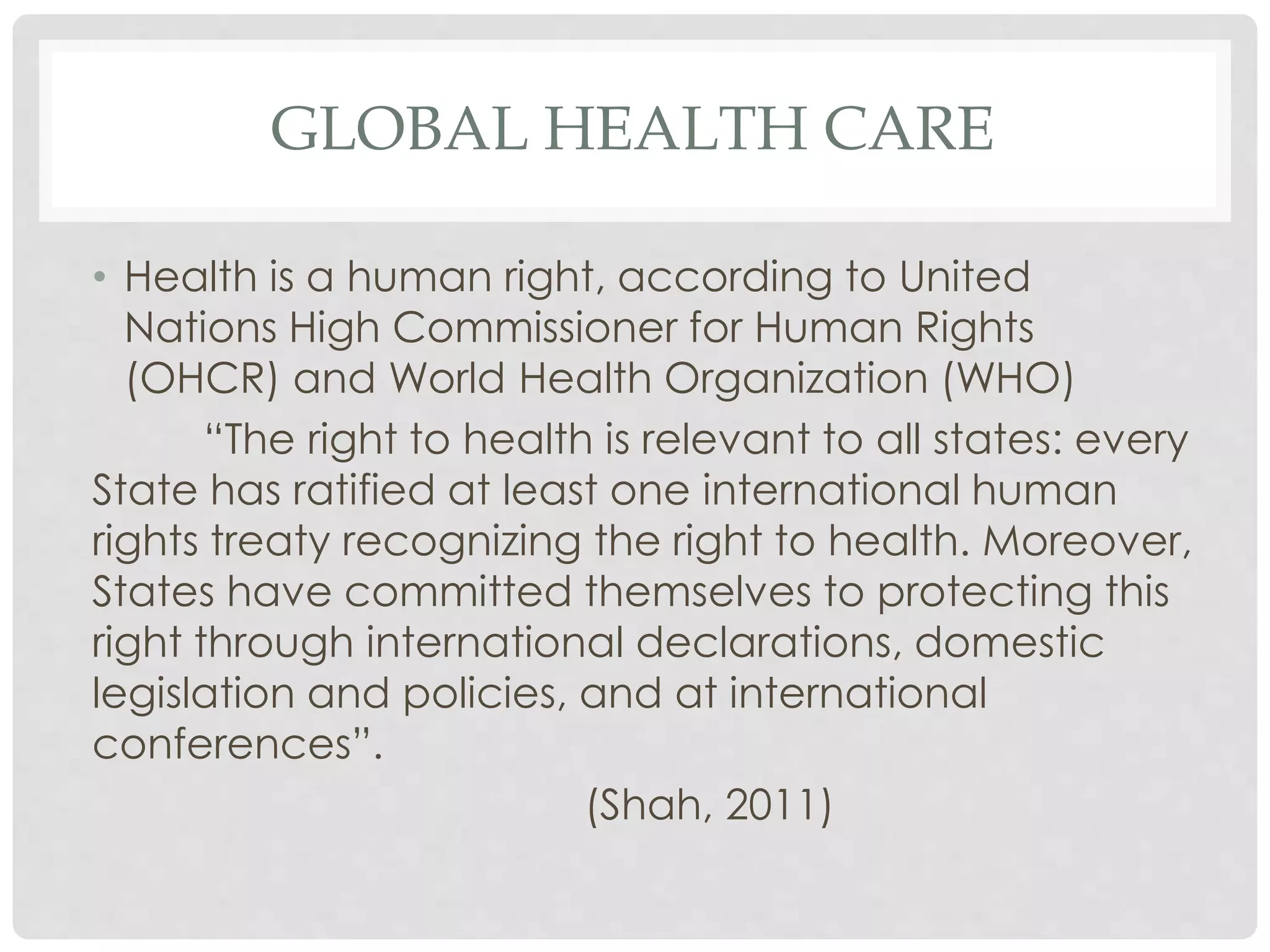 Global health care | PPTX