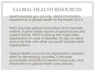 Global health care | PPTX