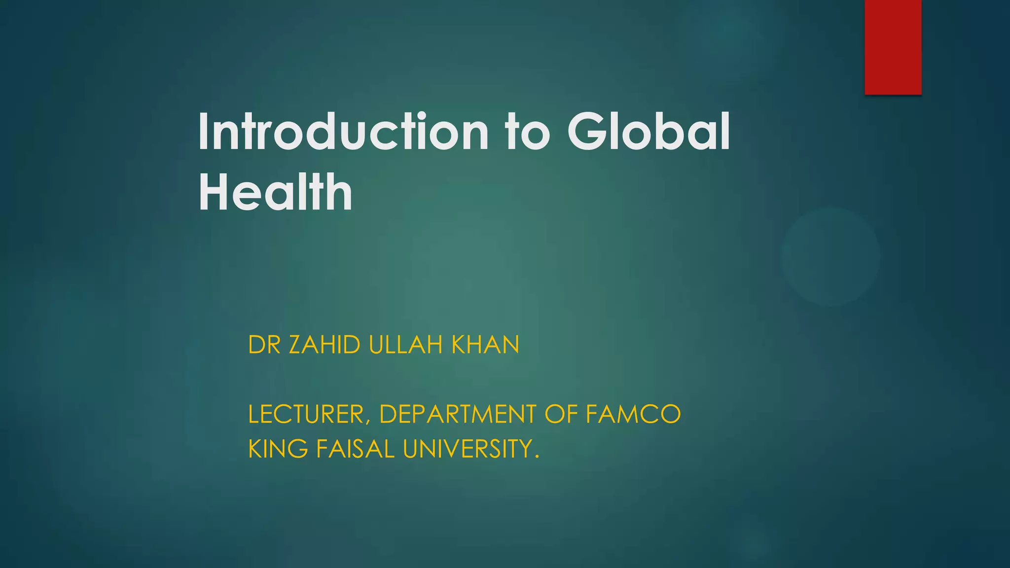 Global health introduction | PPTX