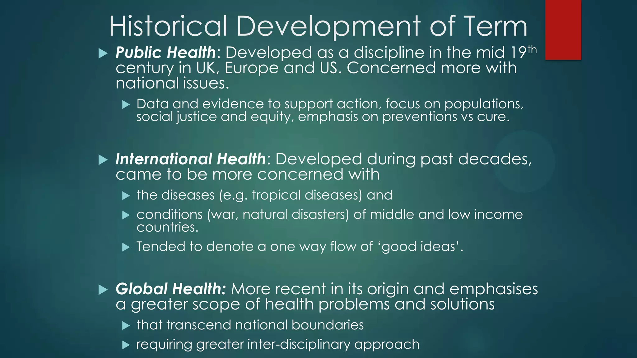 Global health introduction | PPTX