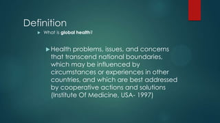 Global health introduction | PPTX