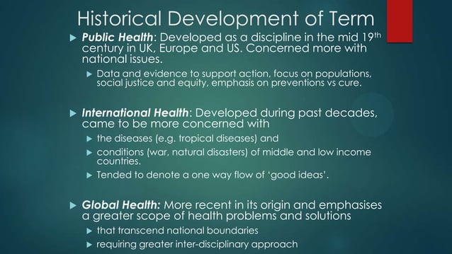 Global health introduction | PPTX | Diseases and Conditions | Medical ...