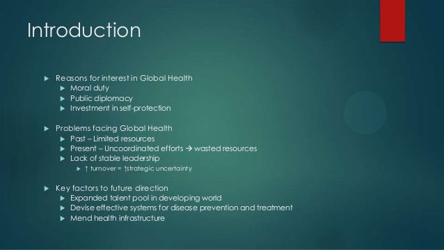 Global health introduction