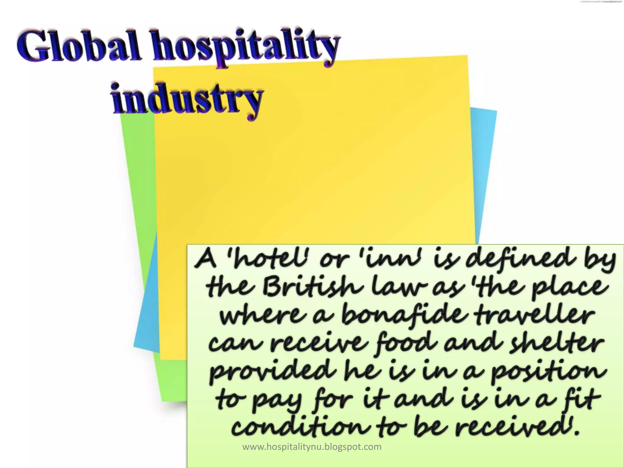 Global hospitality industry | PPT