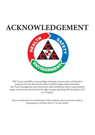 Global HSE Newsletter March 2014 | PDF