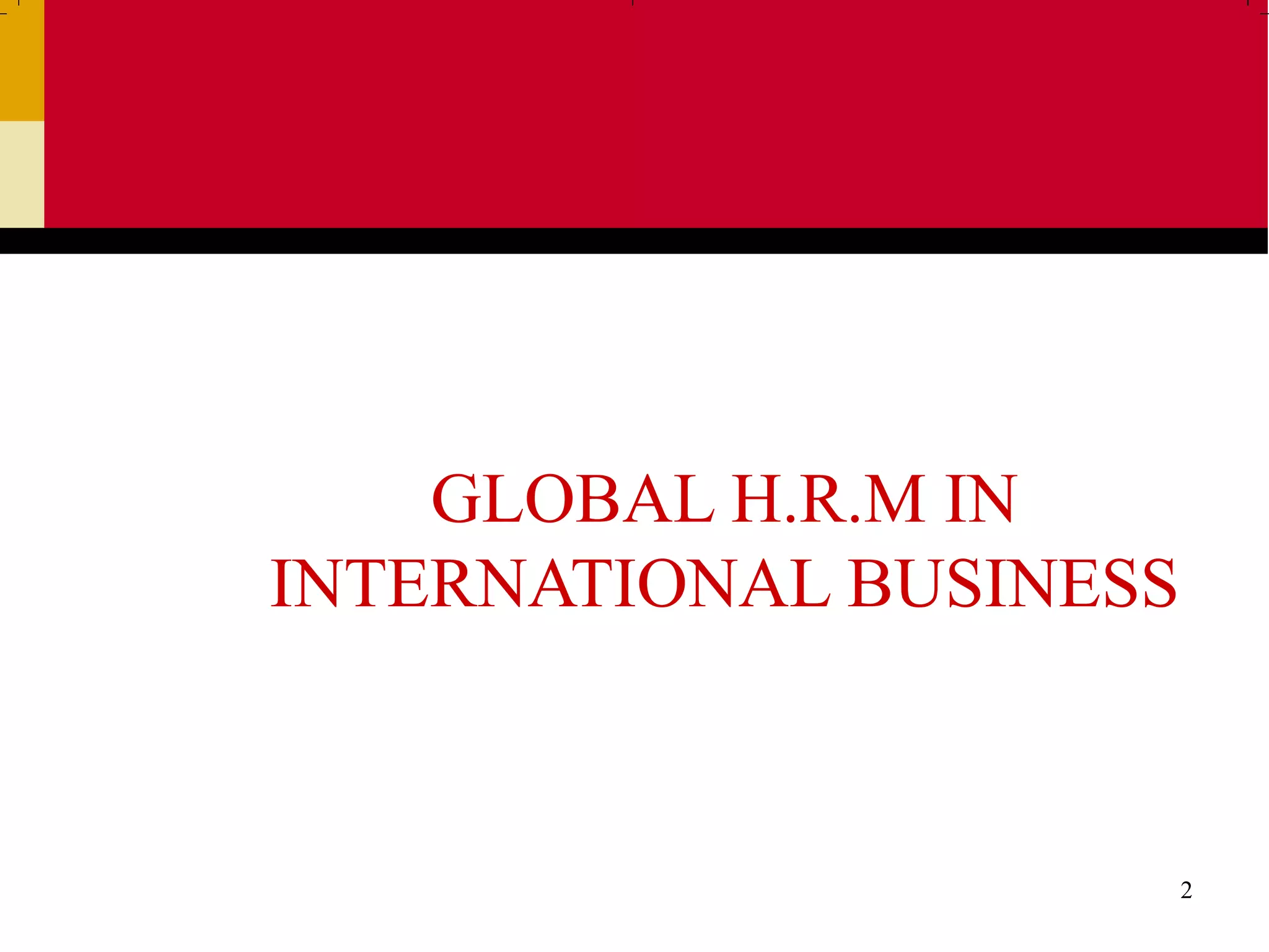 Global human resource management | PPT