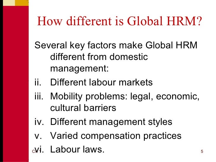 Global human resource management