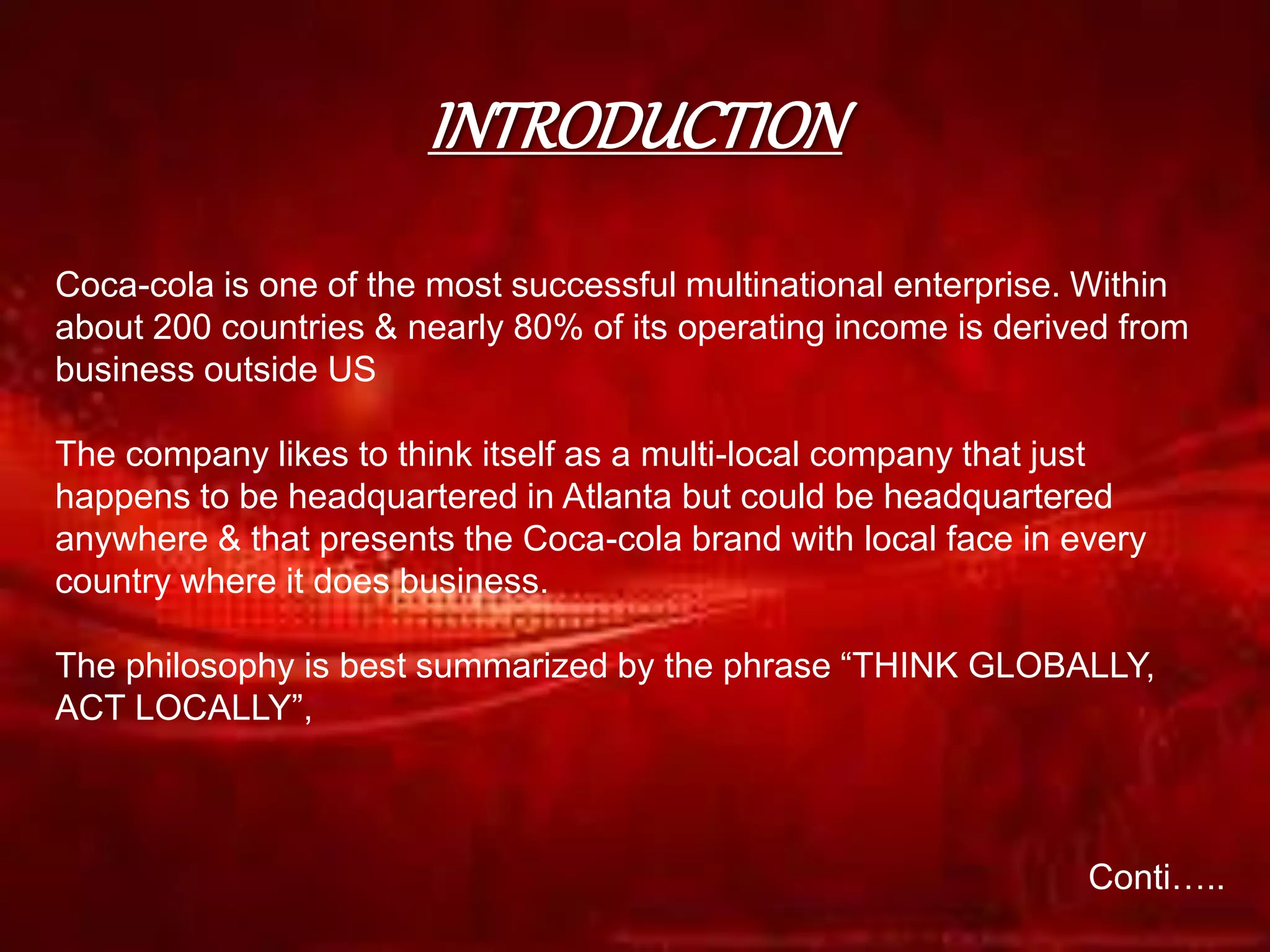 Global human resource management at coca cola | PPTX