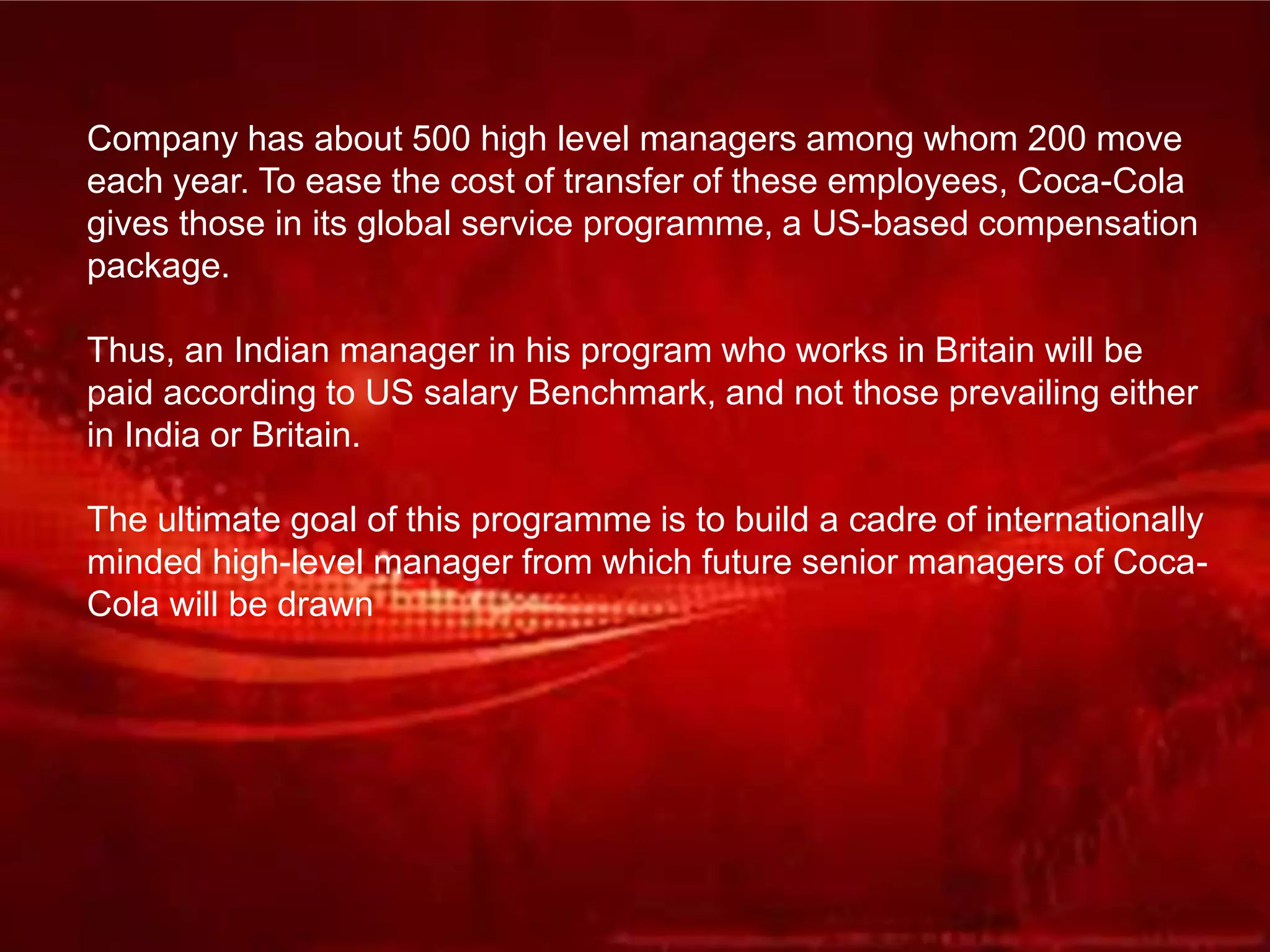 Global human resource management at coca cola | PPTX