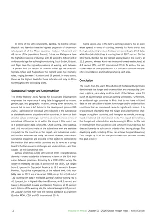 Global Hunger index Africa edition 2016 | PDF