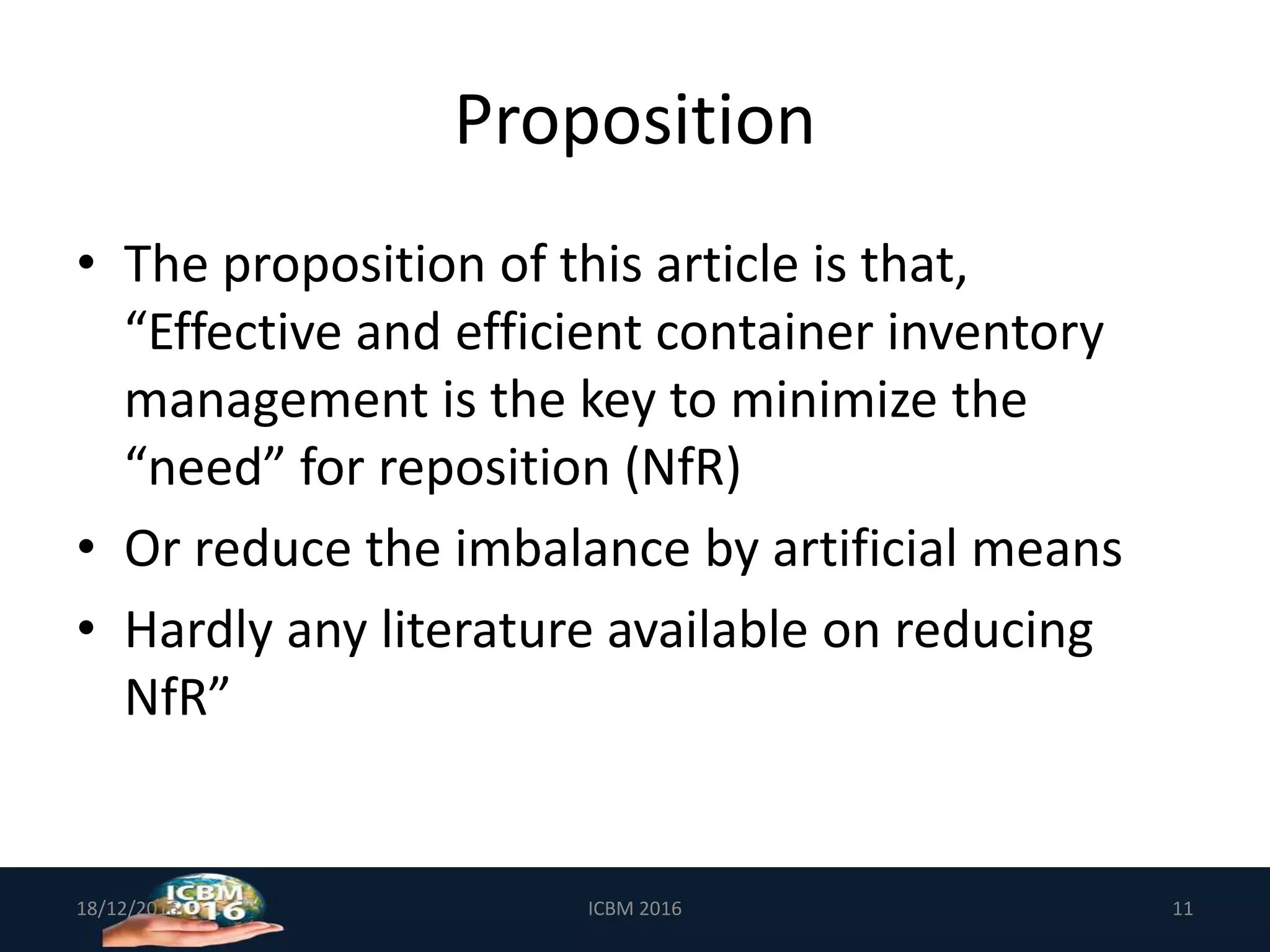 The Global Impact of Container Inventory Imbalance and the factors that ...