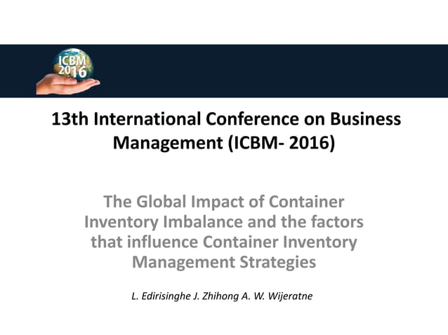 The Global Impact of Container Inventory Imbalance and the factors that ...
