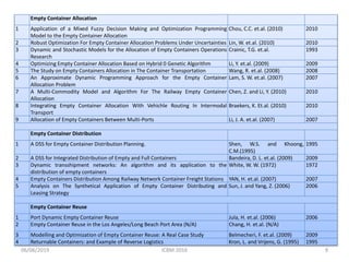 Global impact of Container Inventory Imbalance | PPT